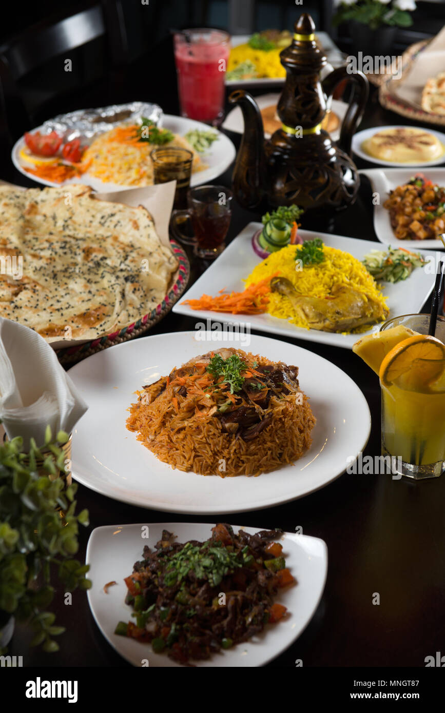 various arab foods Stock Photo - Alamy