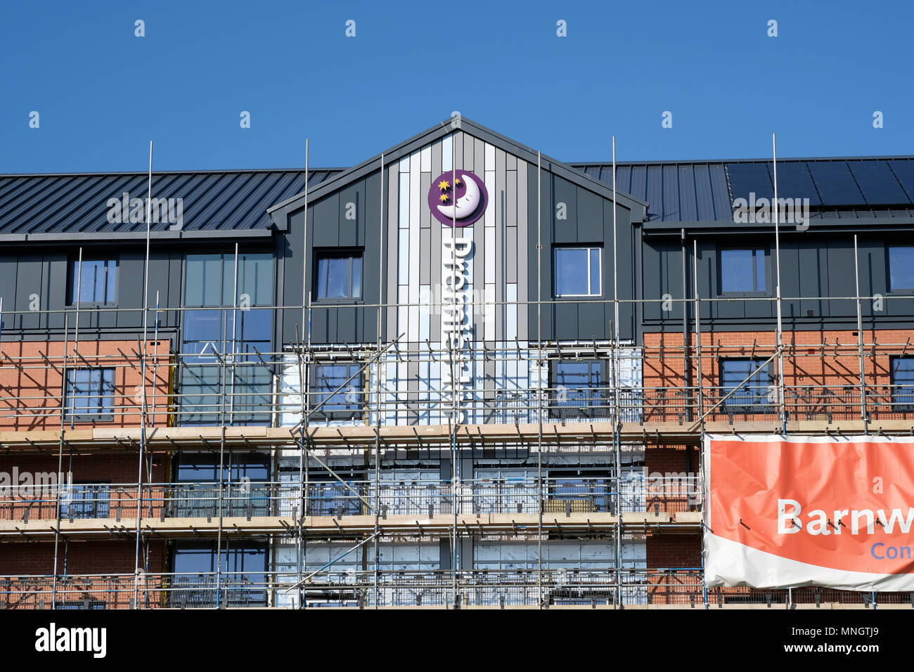 Premier Inn hotel under construction at Gloucester Docks in England ...