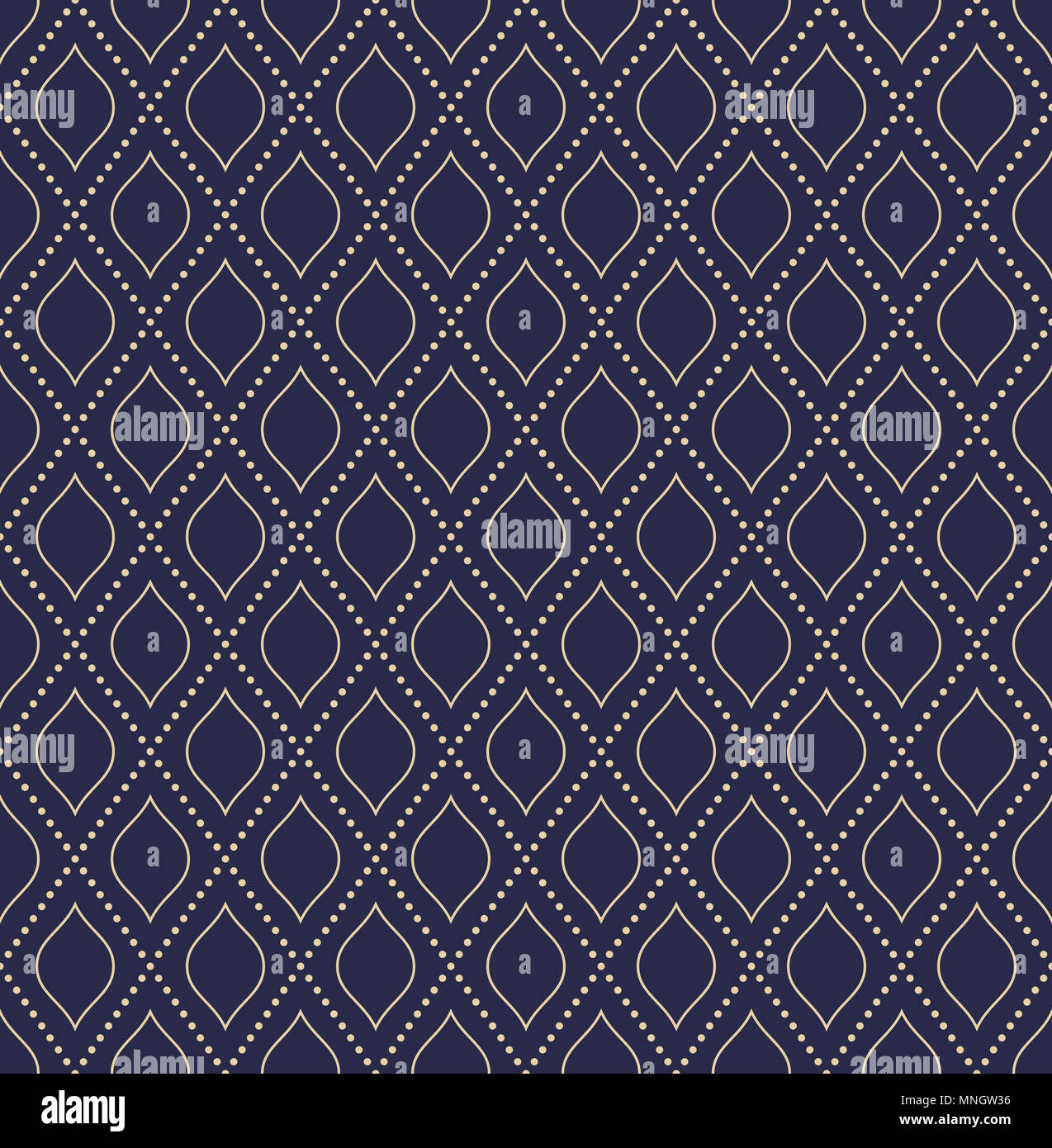 Geometric dotted blue and golden dotted pattern. Seamless abstract ...