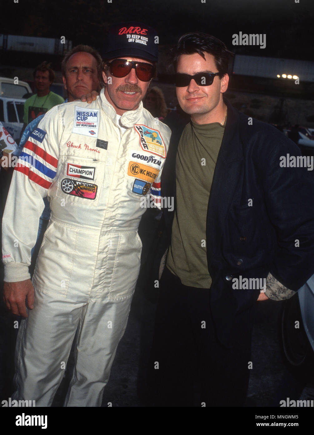 LOS ANGELES, CA - OCTOBER 6: (L-R) Actors Chuck Norris and Charlie ...