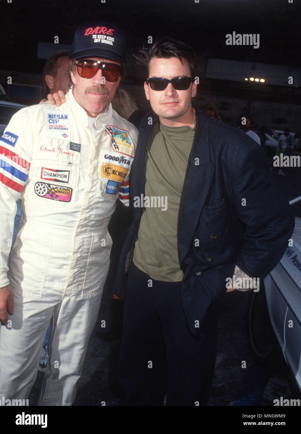 LOS ANGELES, CA - OCTOBER 6: (L-R) Actors Chuck Norris and Charlie ...
