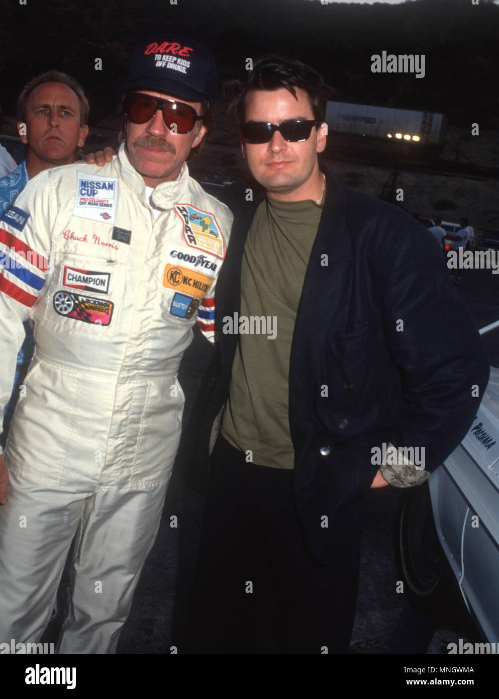 LOS ANGELES, CA - OCTOBER 6: (L-R) Actors Chuck Norris and Charlie ...