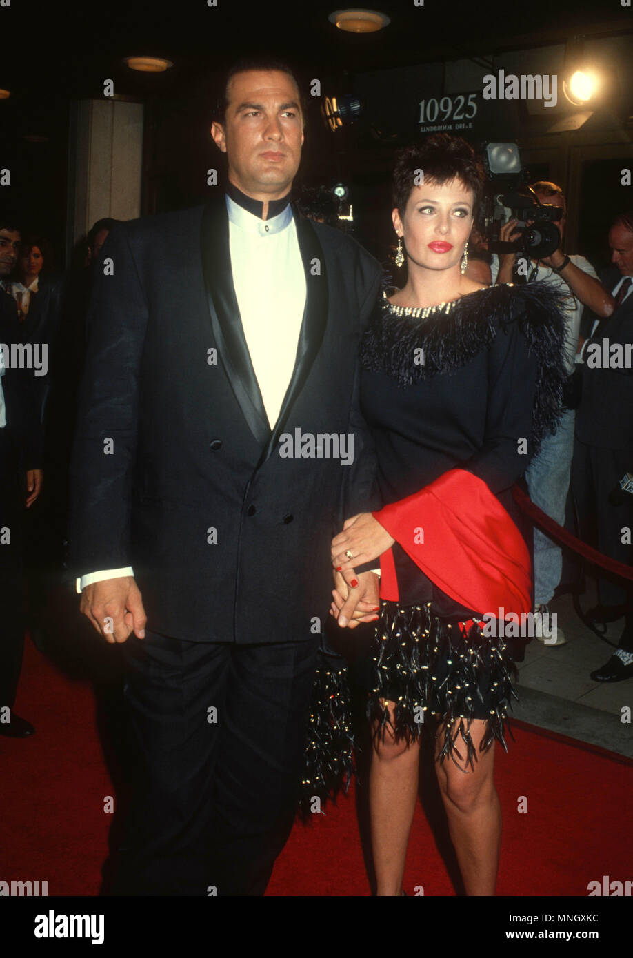 WESTWOOD, CA - OCTOBER 4: (L-R) Actor Steven Seagal and model Kelly ...