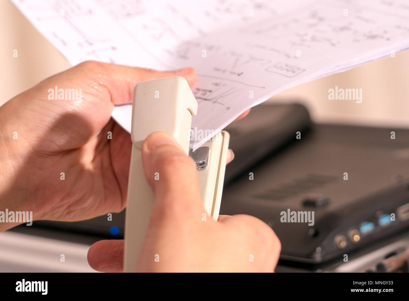 Stapler stapled paper hi-res stock photography and images - Alamy