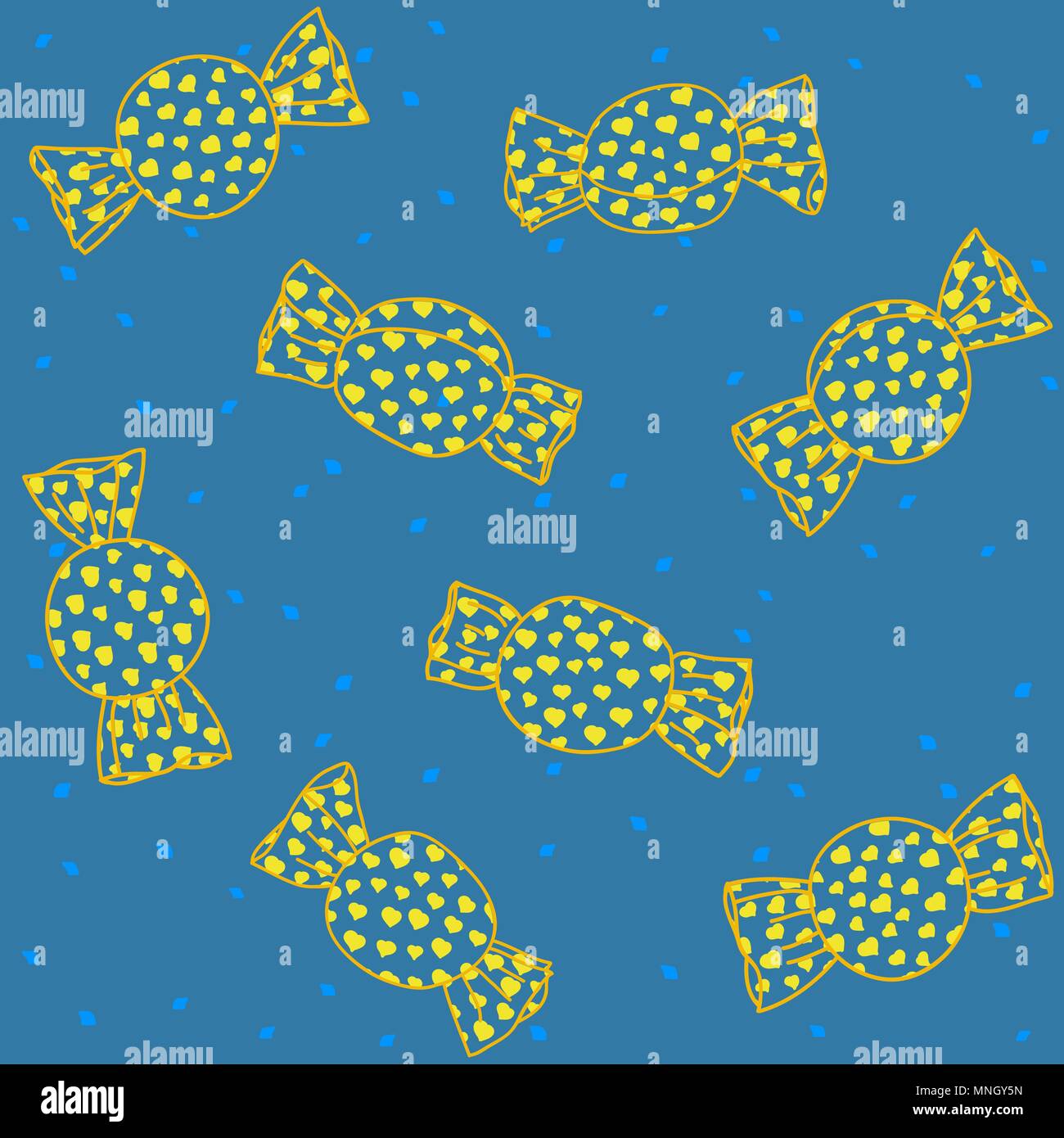 Seamless pattern with sweet candies, holiday background. Endless ...