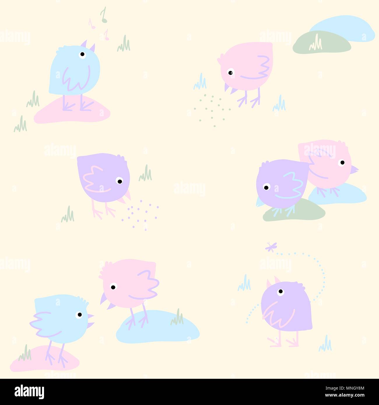 Birds eating chicken Stock Vector Images - Alamy