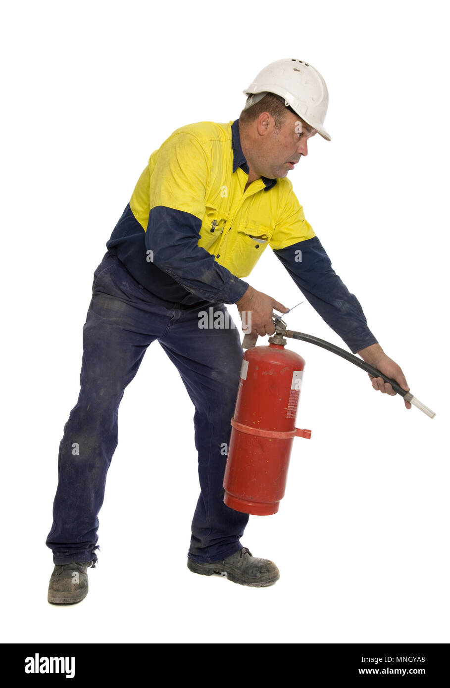 Man fire extinguisher hi-res stock photography and images - Alamy