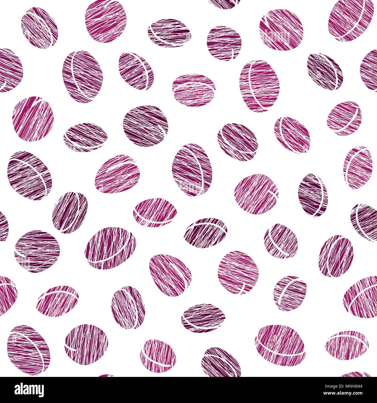 Plum vector pattern. Summer harvest background. Seamless image with ...