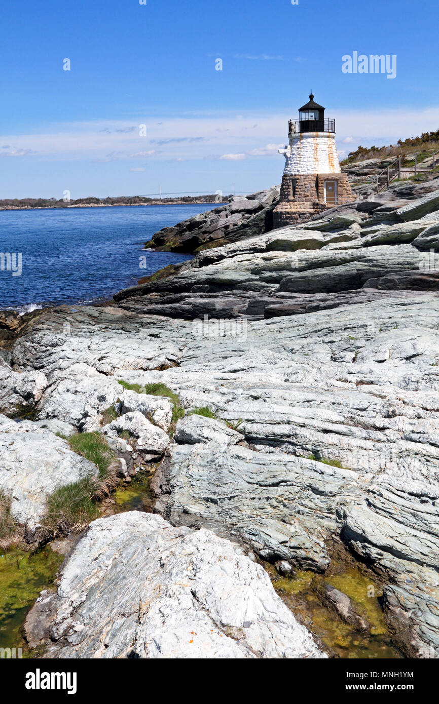 Castle Hill Lighthouse, Newport, Rhode Island, USA Stock Photo - Alamy