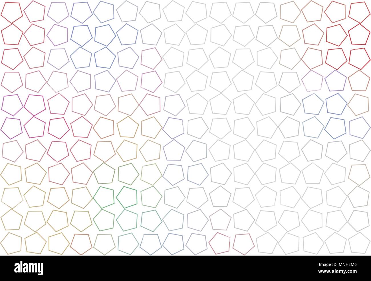 Conceptual background pentagon pattern for design. Style of mosaic or ...