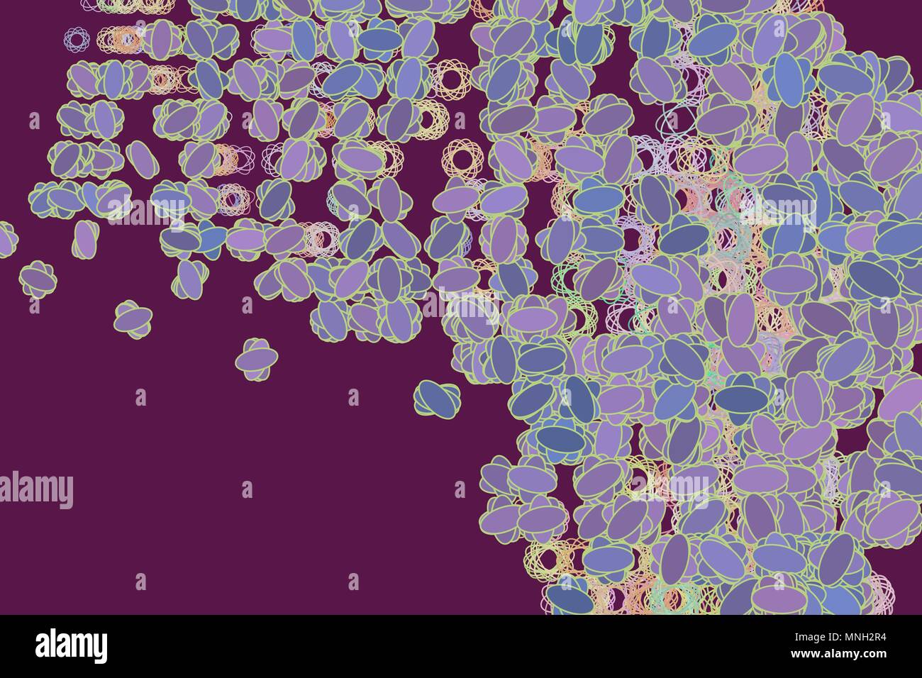 Color abstract oval & mixed pattern generative art background. Vector ...