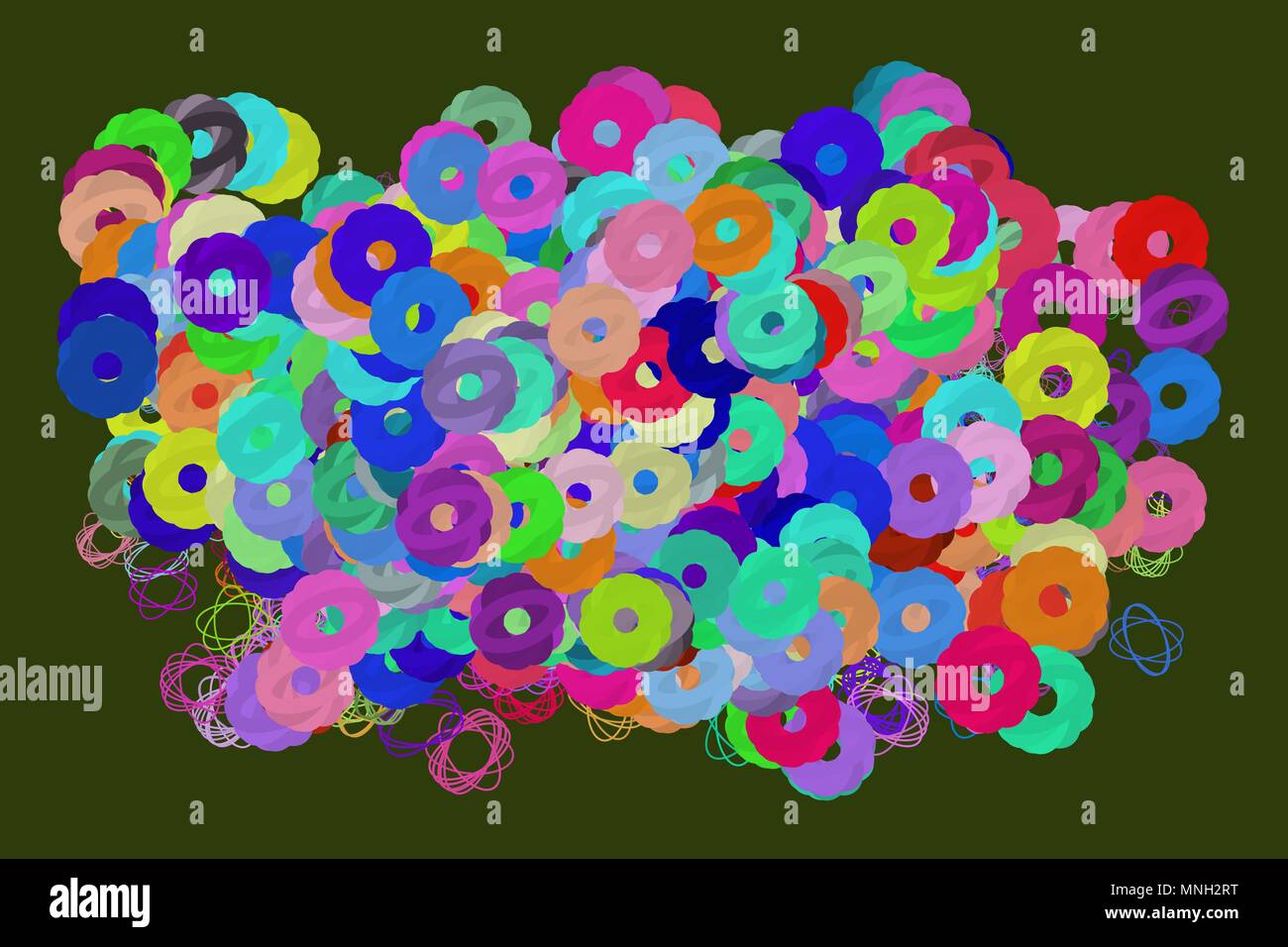 Abstract colored oval & mixed shape pattern. Good for web page ...