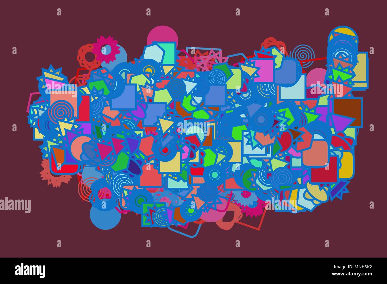 Conceptual background mixed pattern for design. Vector illustration ...