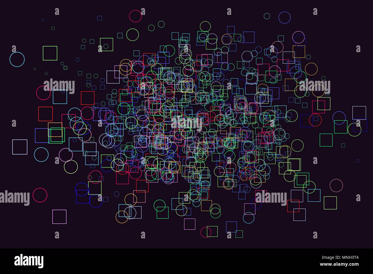 Conceptual background ellipse & square box pattern for design. Vector ...