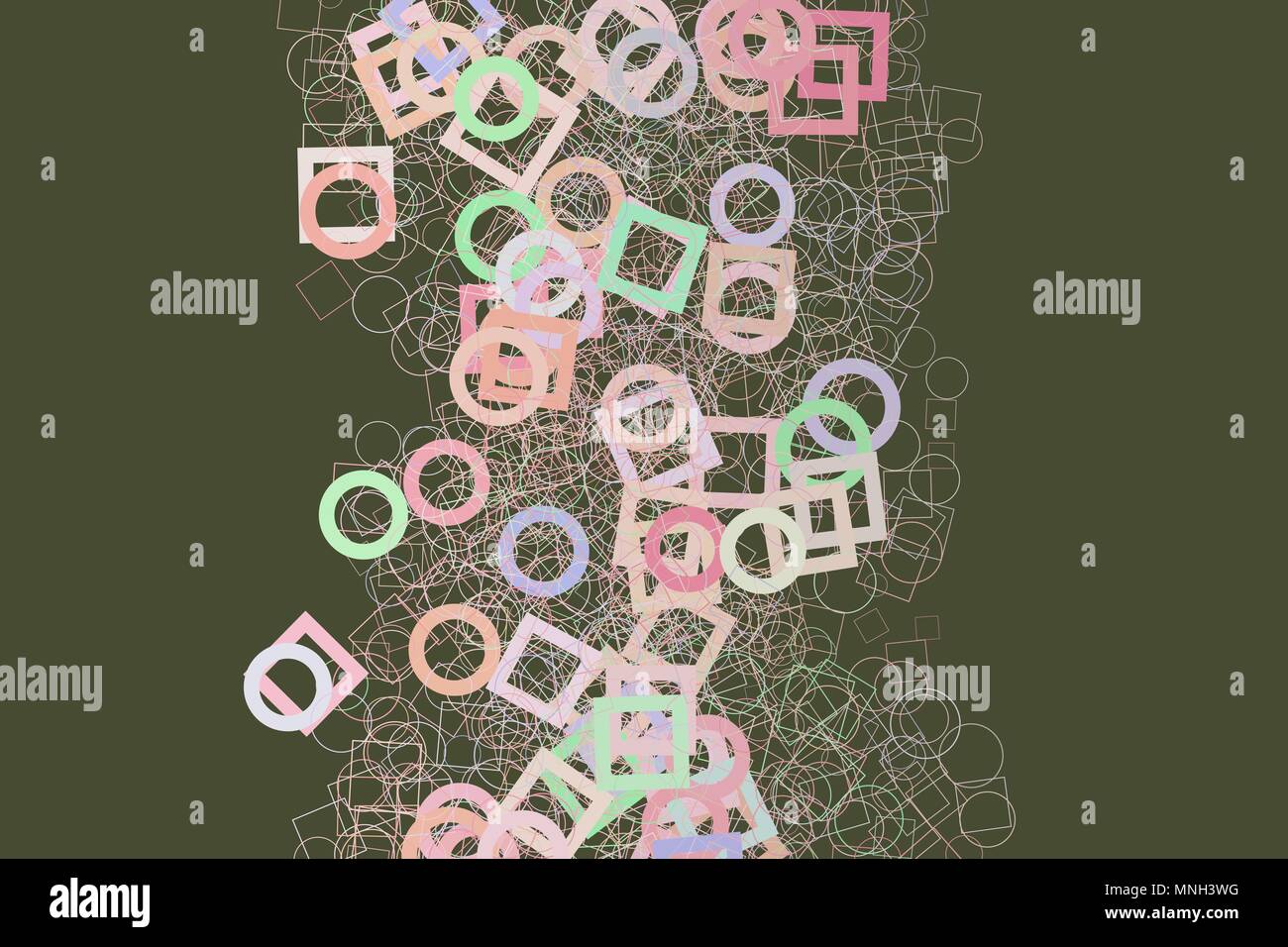 Abstract geometric ellipse & square box pattern, colorful & artistic ...