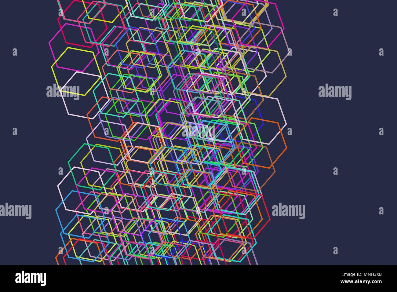 Abstract colored hexagon shape pattern. Good for web page, wallpaper ...