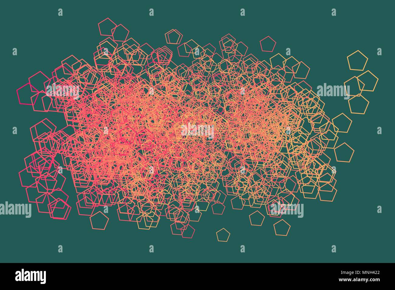 Shape of pentagon, abstract background pattern. Vector illustration ...