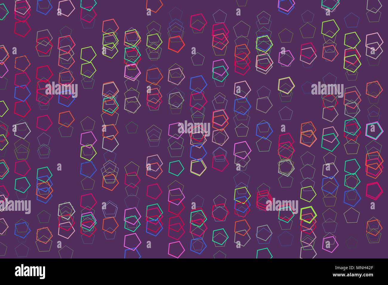 Color abstract pentagon pattern generative art background. Vector ...