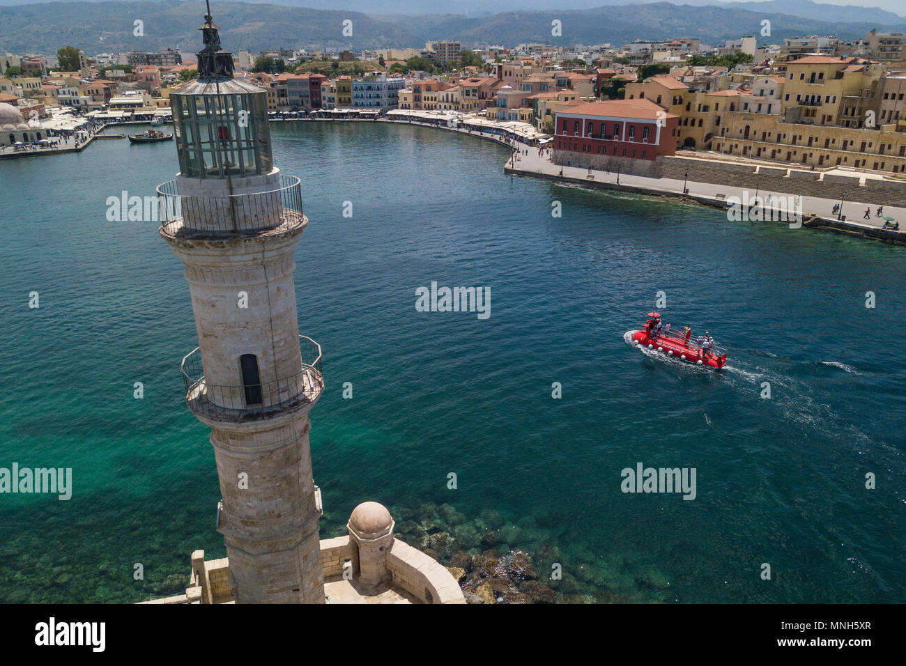 Chania. 16th May, 2018. Photo taken by drone on May 16, 2018 shows the ...