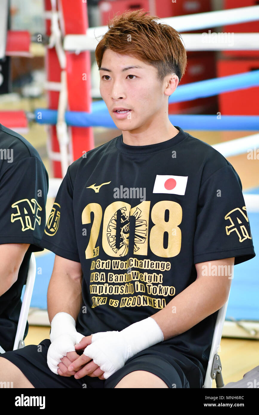 Yokohama, Kanagawa, Japan. 16th May, 2018. Naoya Inoue Boxing : Naoya Inoue of Japan speaks ...