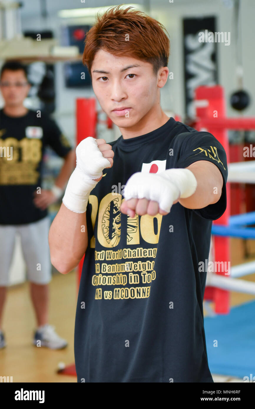 Yokohama, Kanagawa, Japan. 16th May, 2018. Naoya Inoue Boxing : Naoya Inoue of Japan poses ...