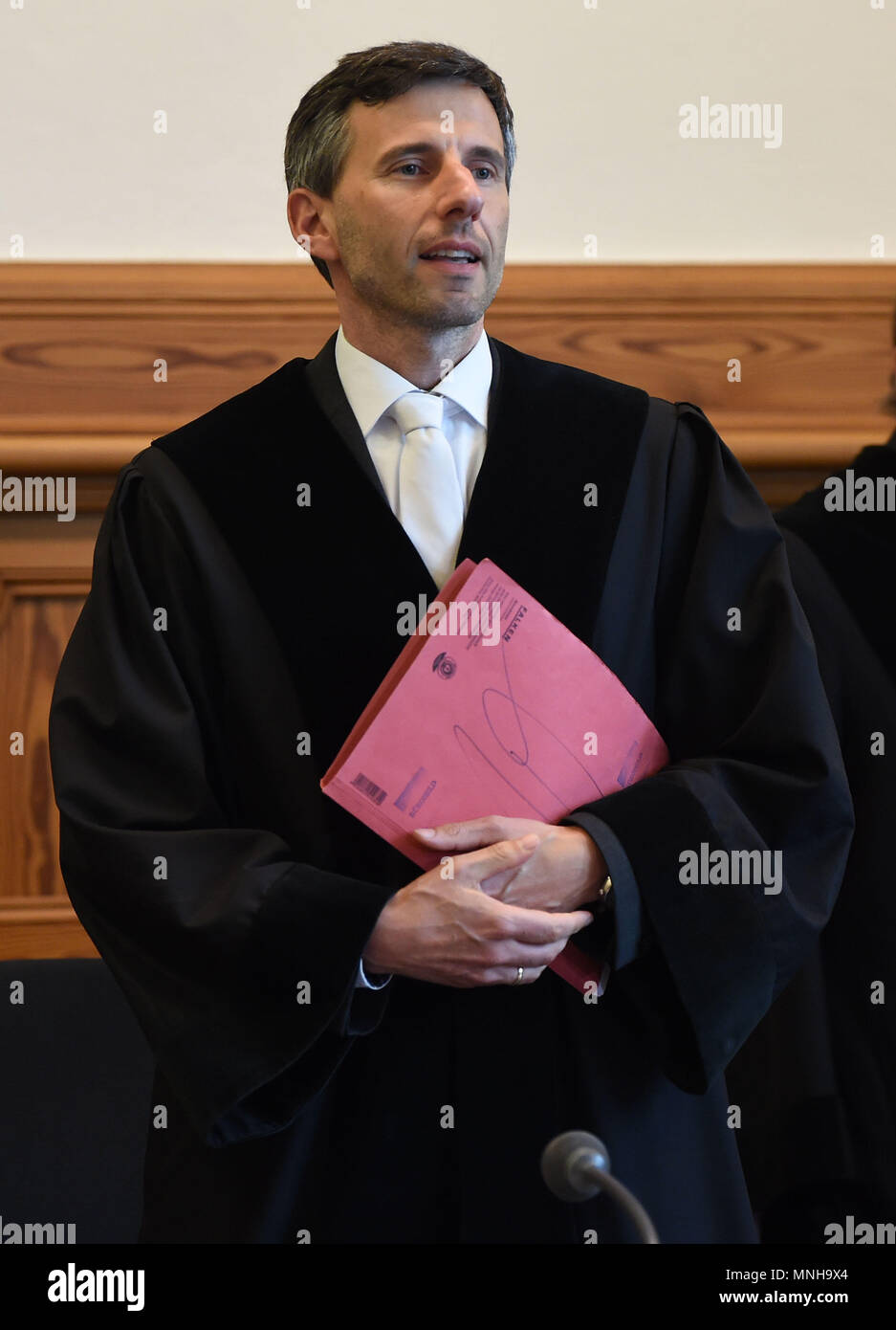 17 May 2018, Stade, Germany: Judge Marc-Sebastian Hase is standing in ...