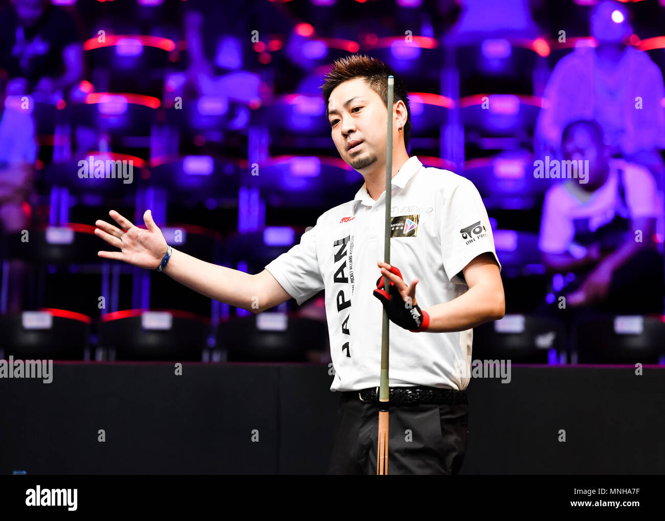 Japan's Naoyuki Oi in action during WORLD CUP of POOL 2018: Round 1 ...