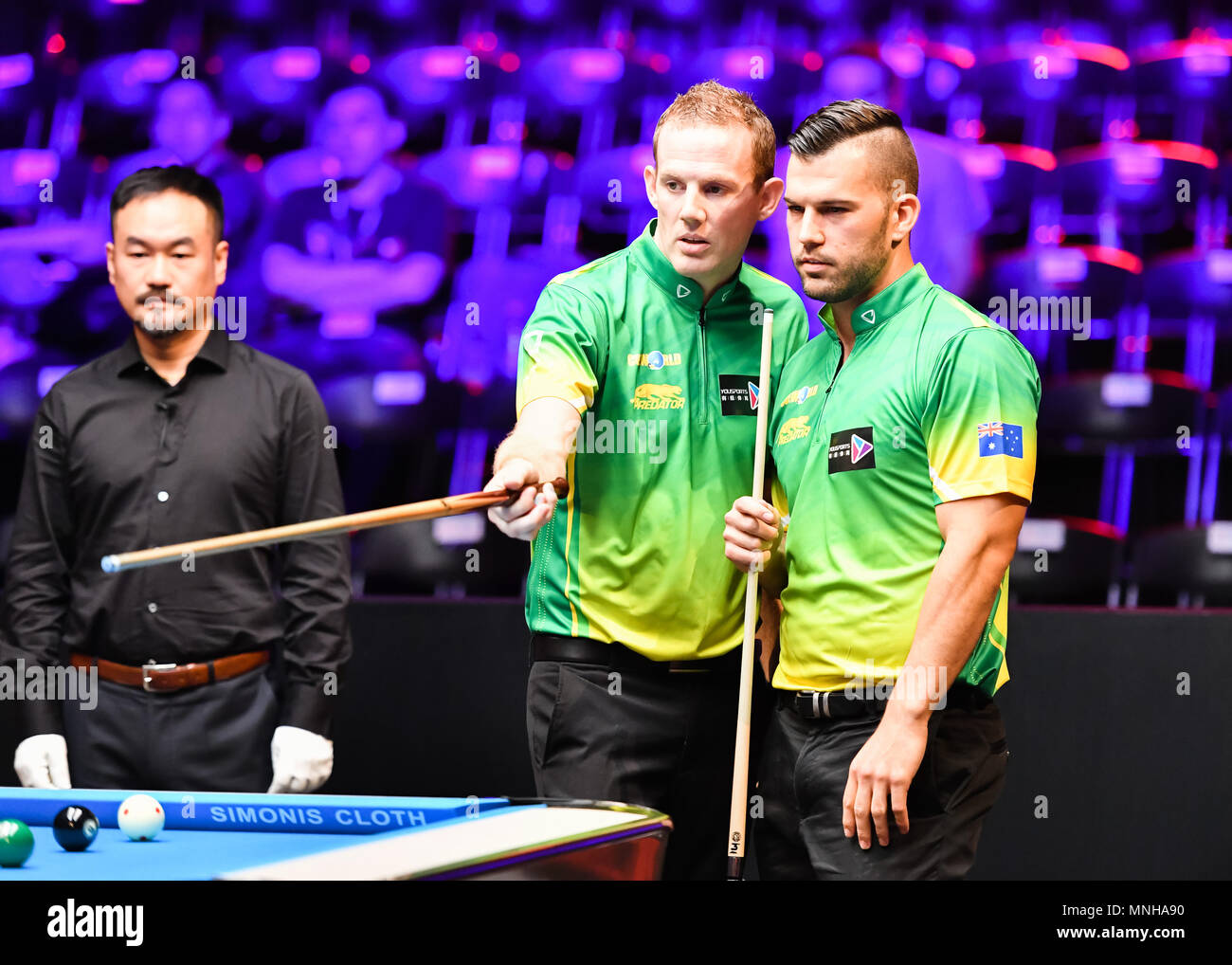 Australia's James Delahunty and Justin Sajich during WORLD CUP of POOL ...