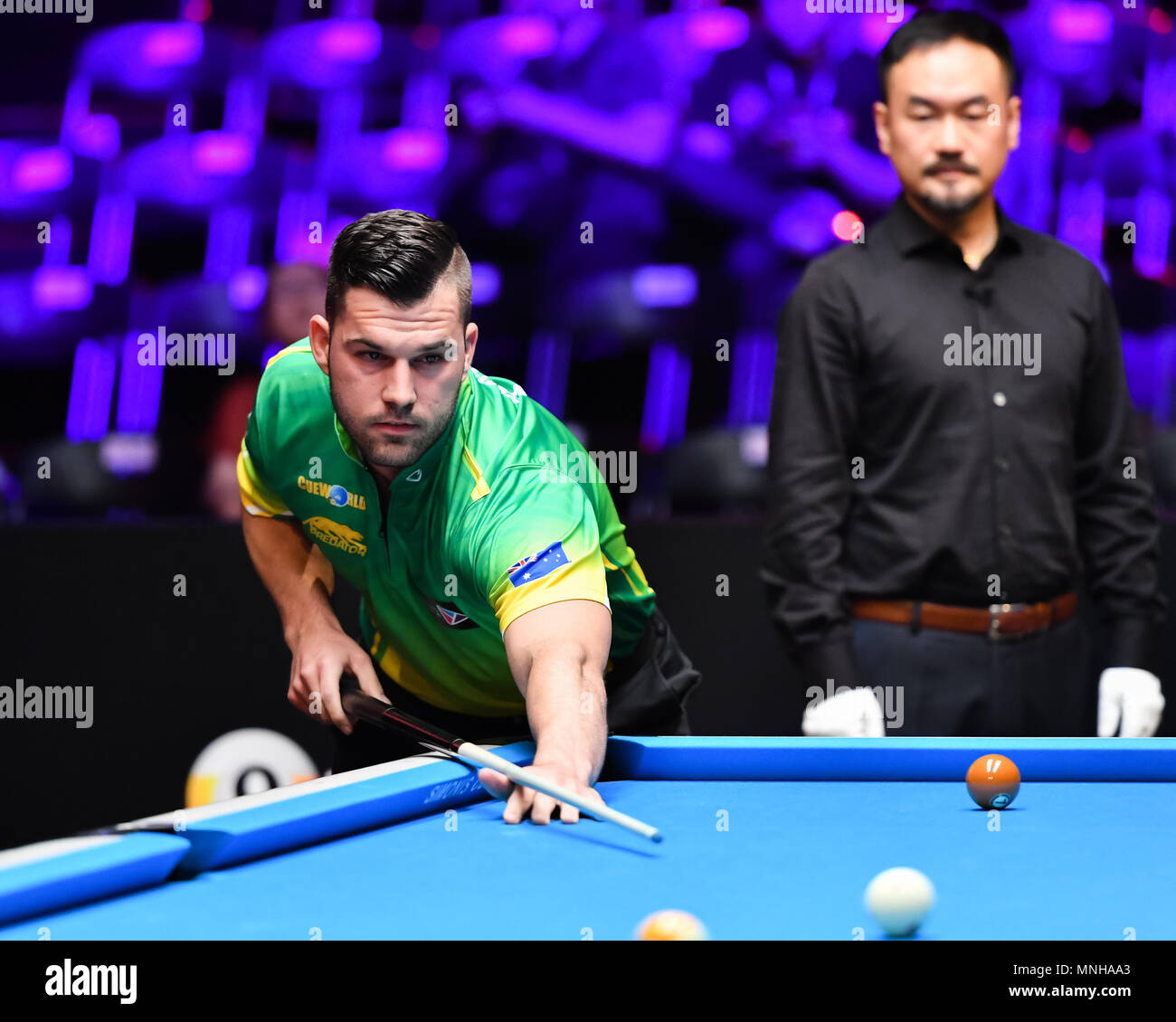 Australia's Justin Sajich in action during WORLD CUP of POOL 2018 ...