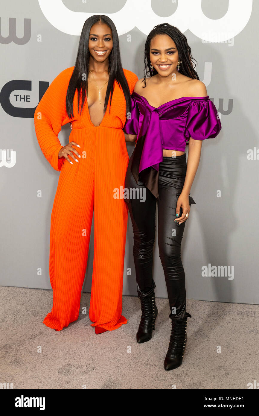 New York, NY - May 17, 2018: Nafessa Williams and China Anne McClain ...
