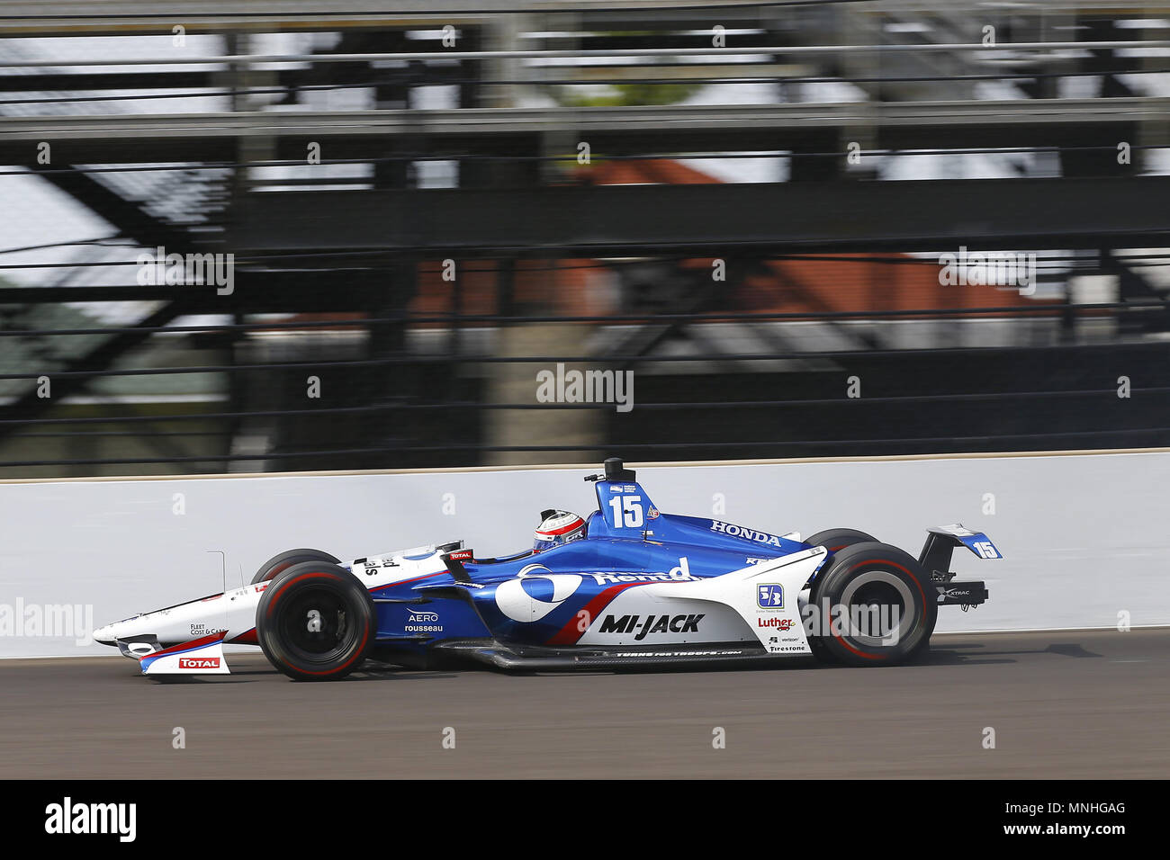 Indianapolis, Indiana, USA. 17th May, 2018. GRAHAM RAHAL (15) of the ...
