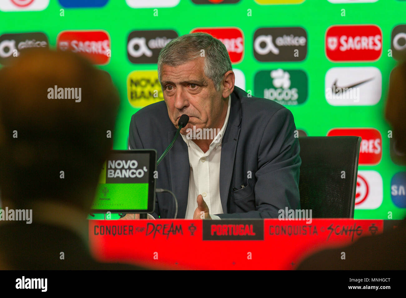 Lisbon, Portugal. May 17, 2018. Lisbon, Portugal. Portugal’s head coach ...