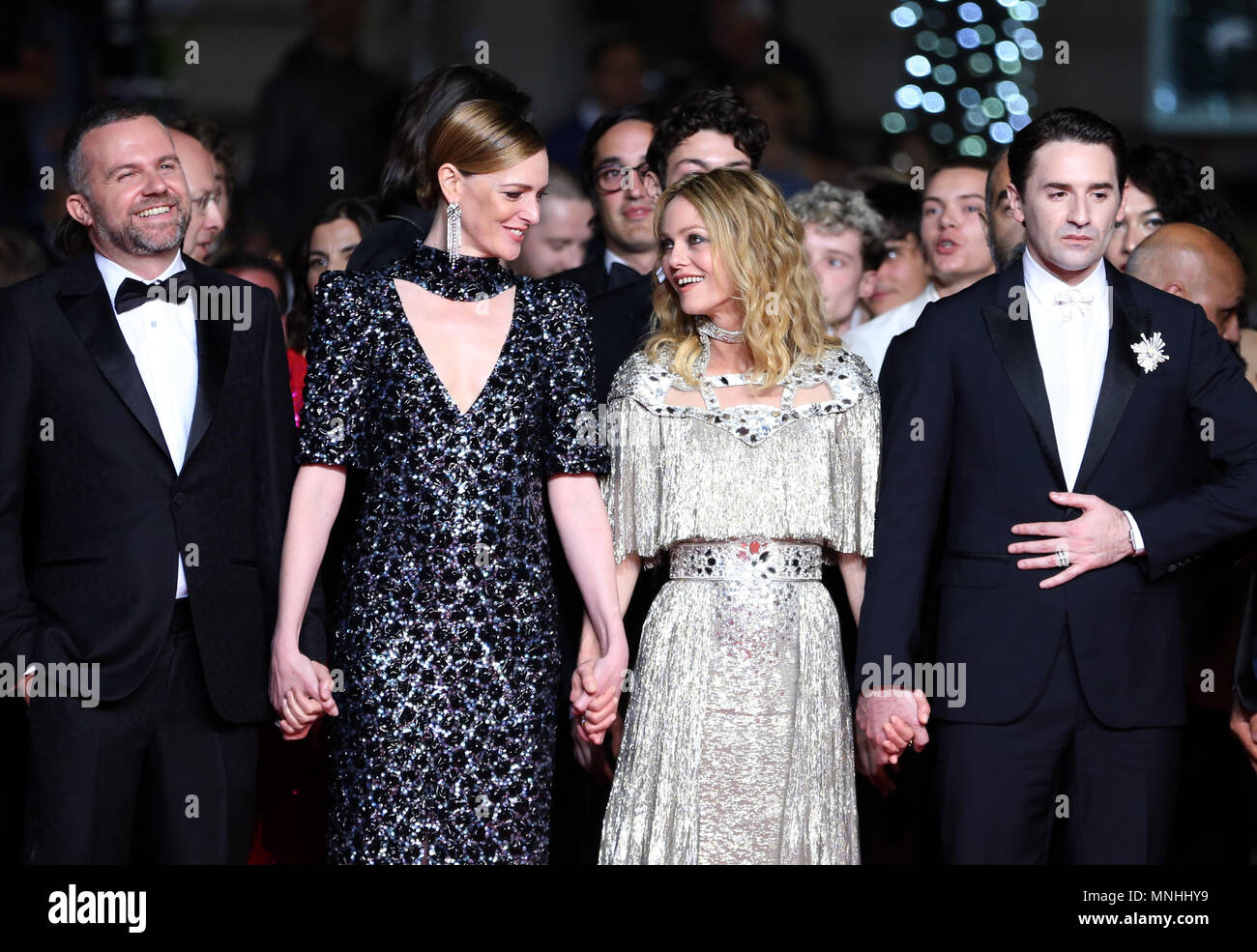 Cannes, France. 17th May, 2018. French director Yann Gonzalez, actress ...