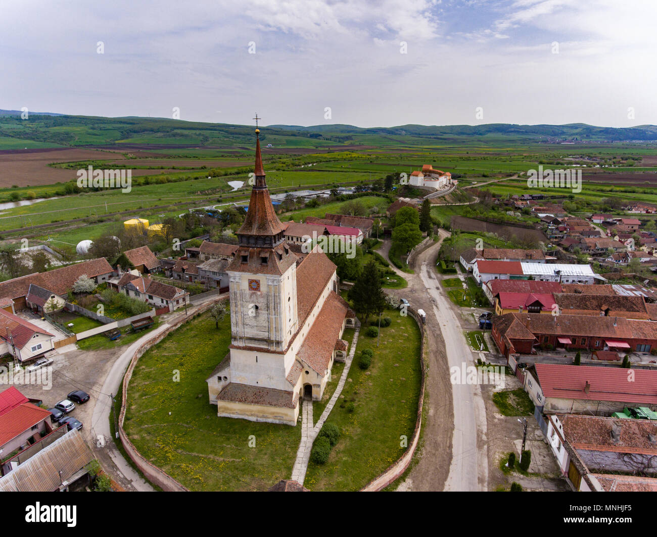 Medieval city Feldioara, Transylvania, Romania Stock Photo - Alamy