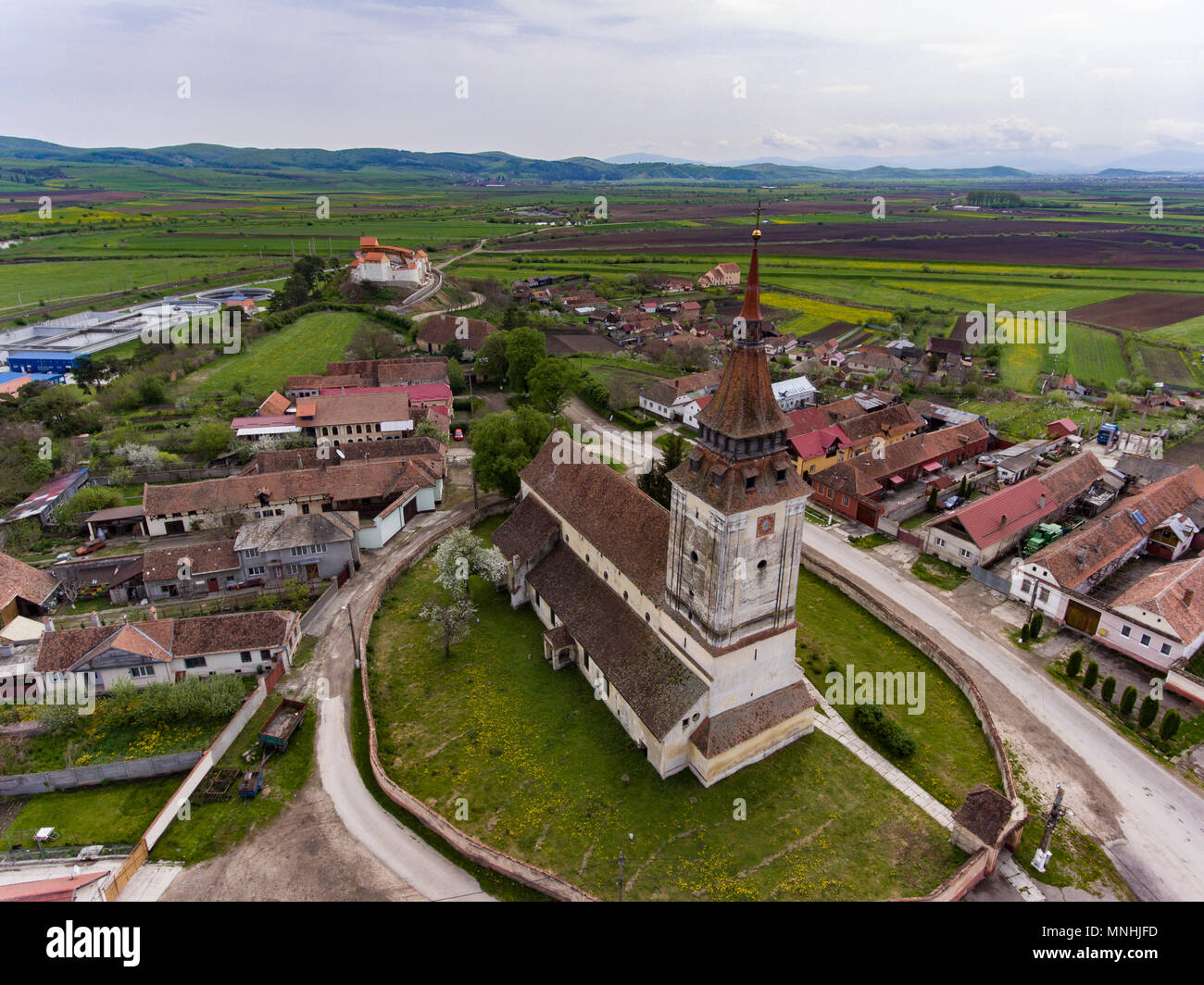 Medieval city Feldioara, Transylvania, Romania Stock Photo - Alamy