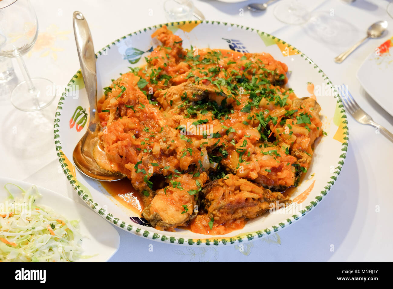Traditional fish food in Danube Delta Romania Stock Photo - Alamy