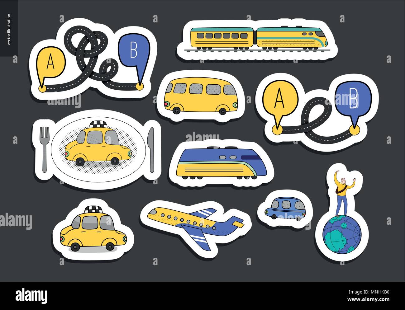 Planning a route map Stock Vector Images - Alamy