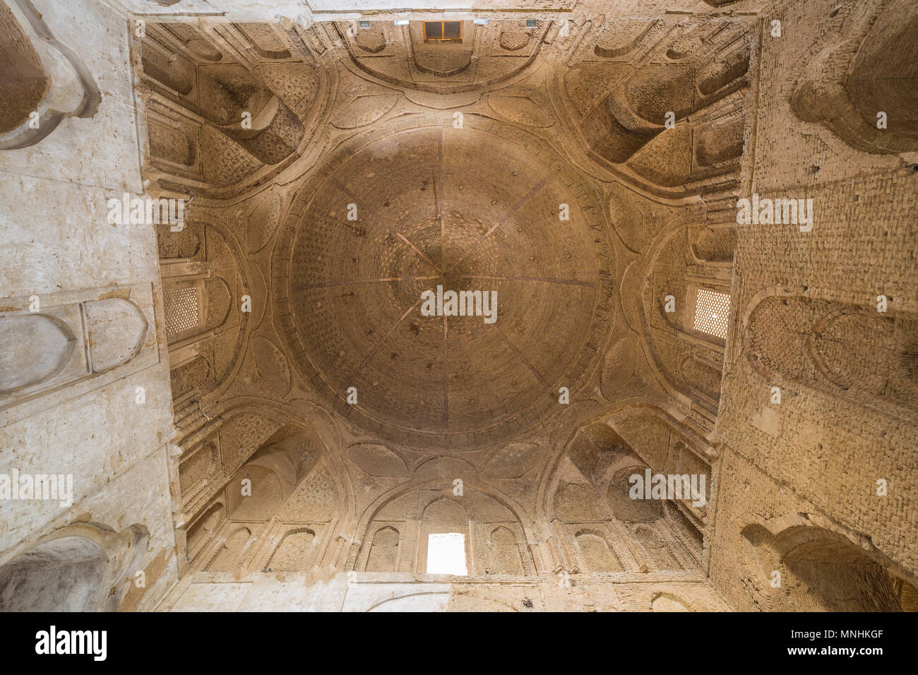Dome of the Jameh Mosque of Isfahan, Iran. This mosque is UNESCO World ...