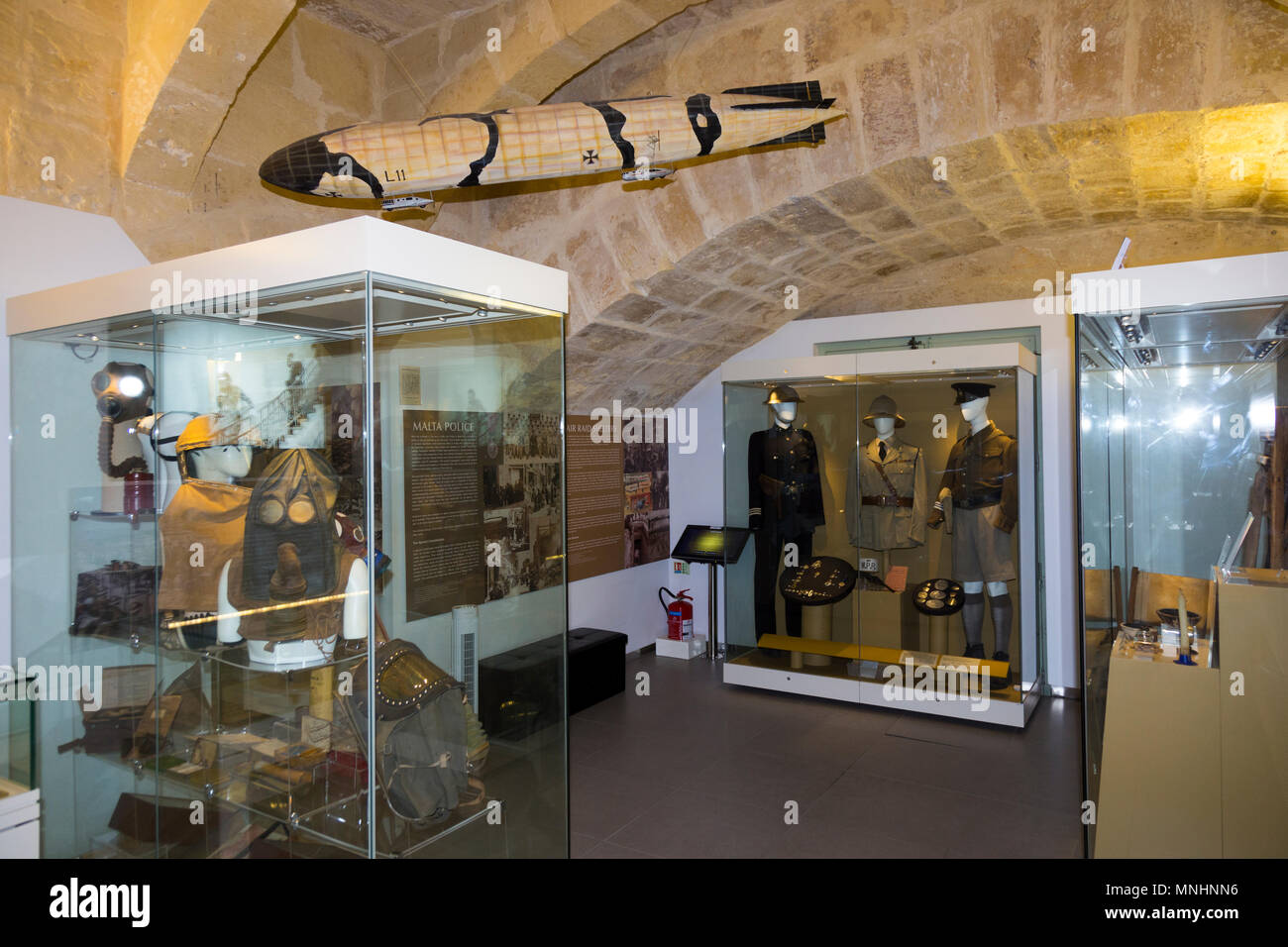 Exhibit / display – including model of German airship – of exhibits ...