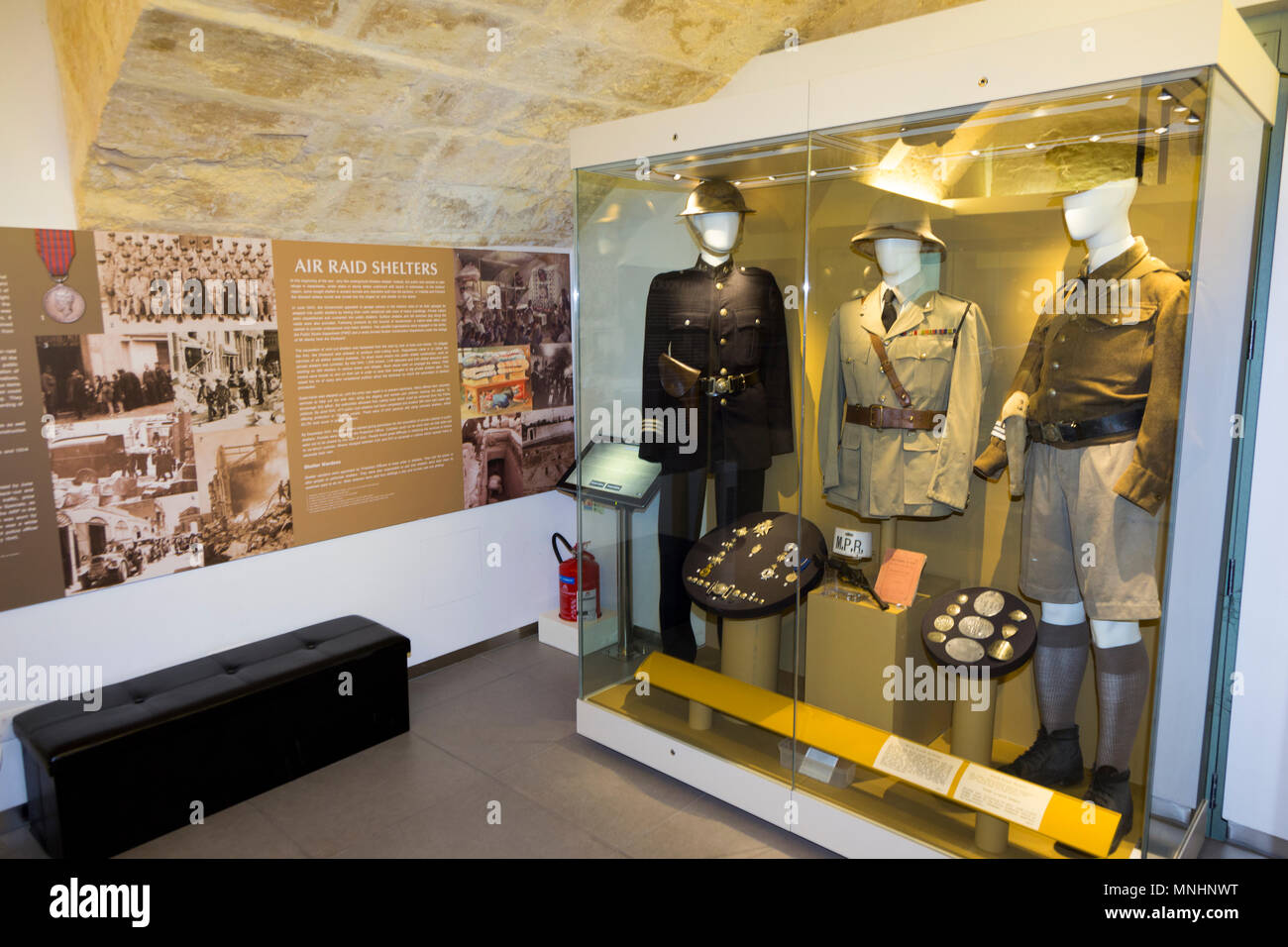 Exhibit / display of Allied Forces soldier / soldiers WW2 army uniforms ...