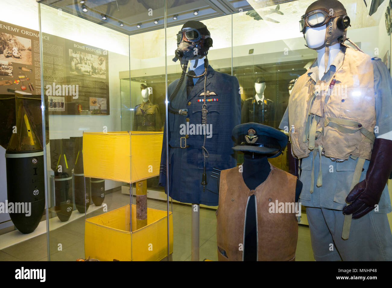 Exhibit / display of exhibits including RAF Allied Air Force military ...