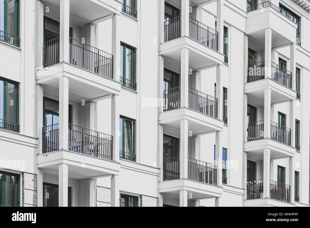 apartment building facade - real estate exterior - modern architecture ...