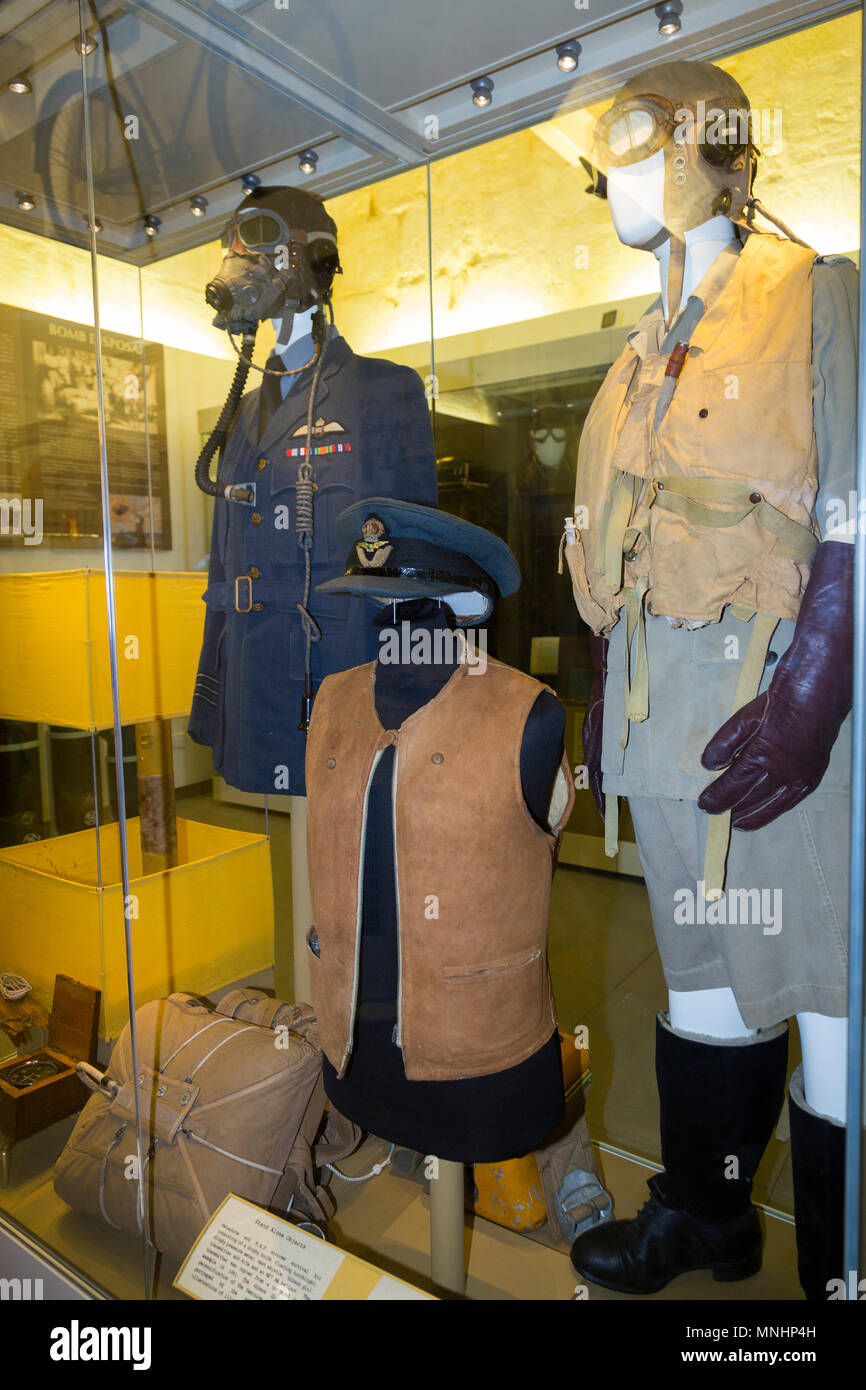 Exhibit / display of exhibits including RAF Allied Air Force military ...