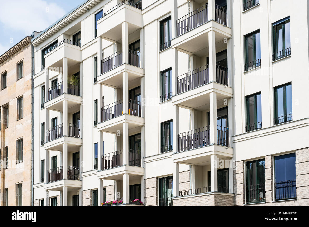 apartment building facade - real estate exterior - modern architecture ...