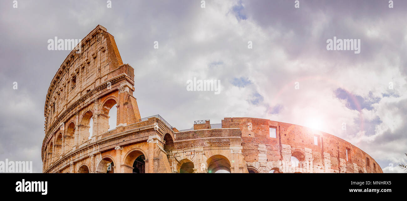 architectural detail of the colosseum in Rome Stock Photo - Alamy