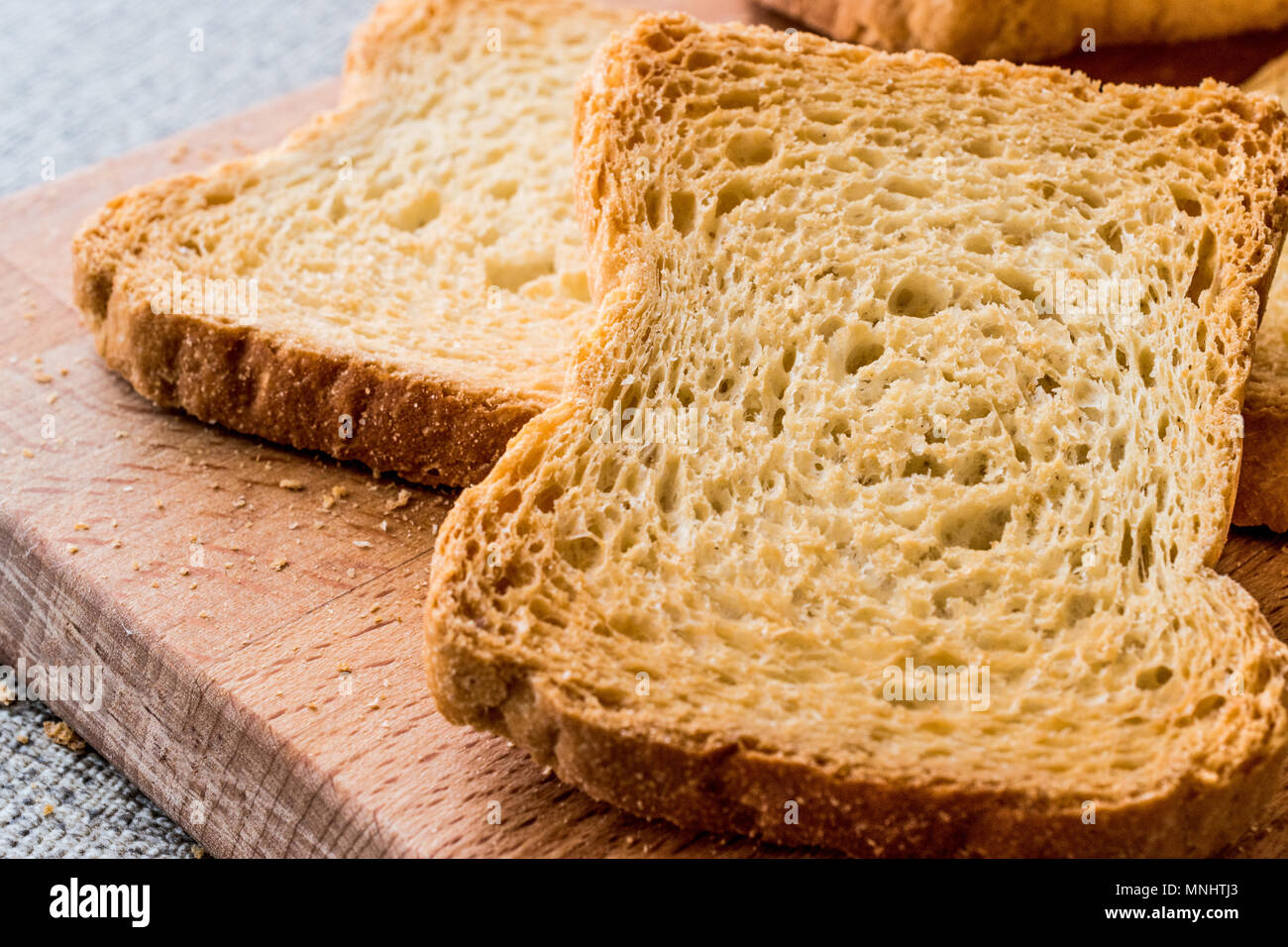 Baby Bread with Vitamin / Fried Toast bread. Organic food Stock Photo ...