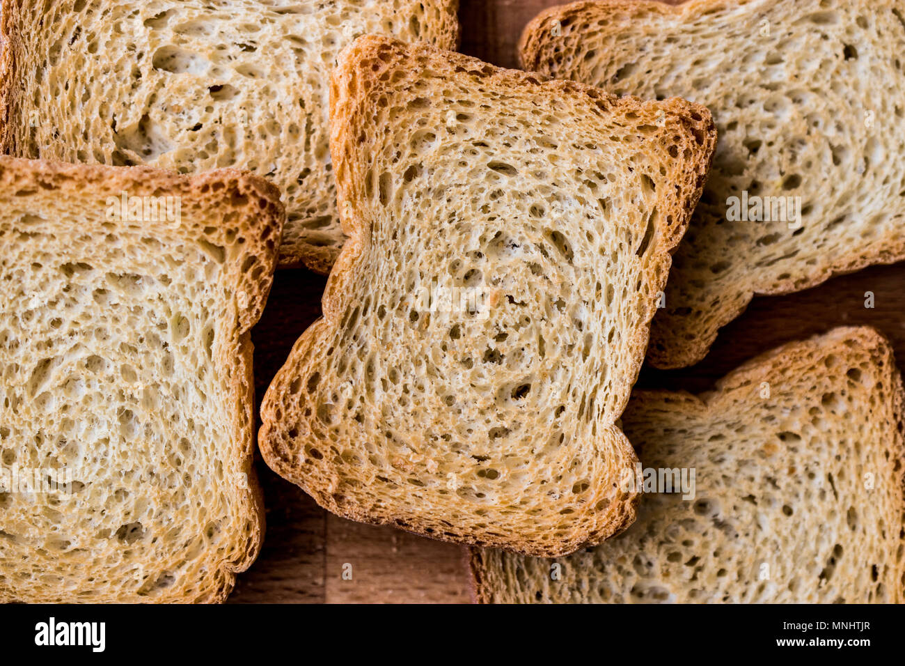 Baby Bread with Vitamin / Fried Toast bread. Organic food Stock Photo ...
