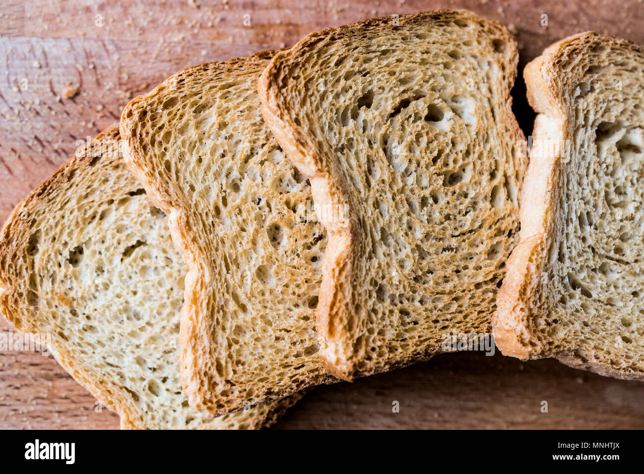 Baby Bread with Vitamin / Fried Toast bread. Organic food Stock Photo ...