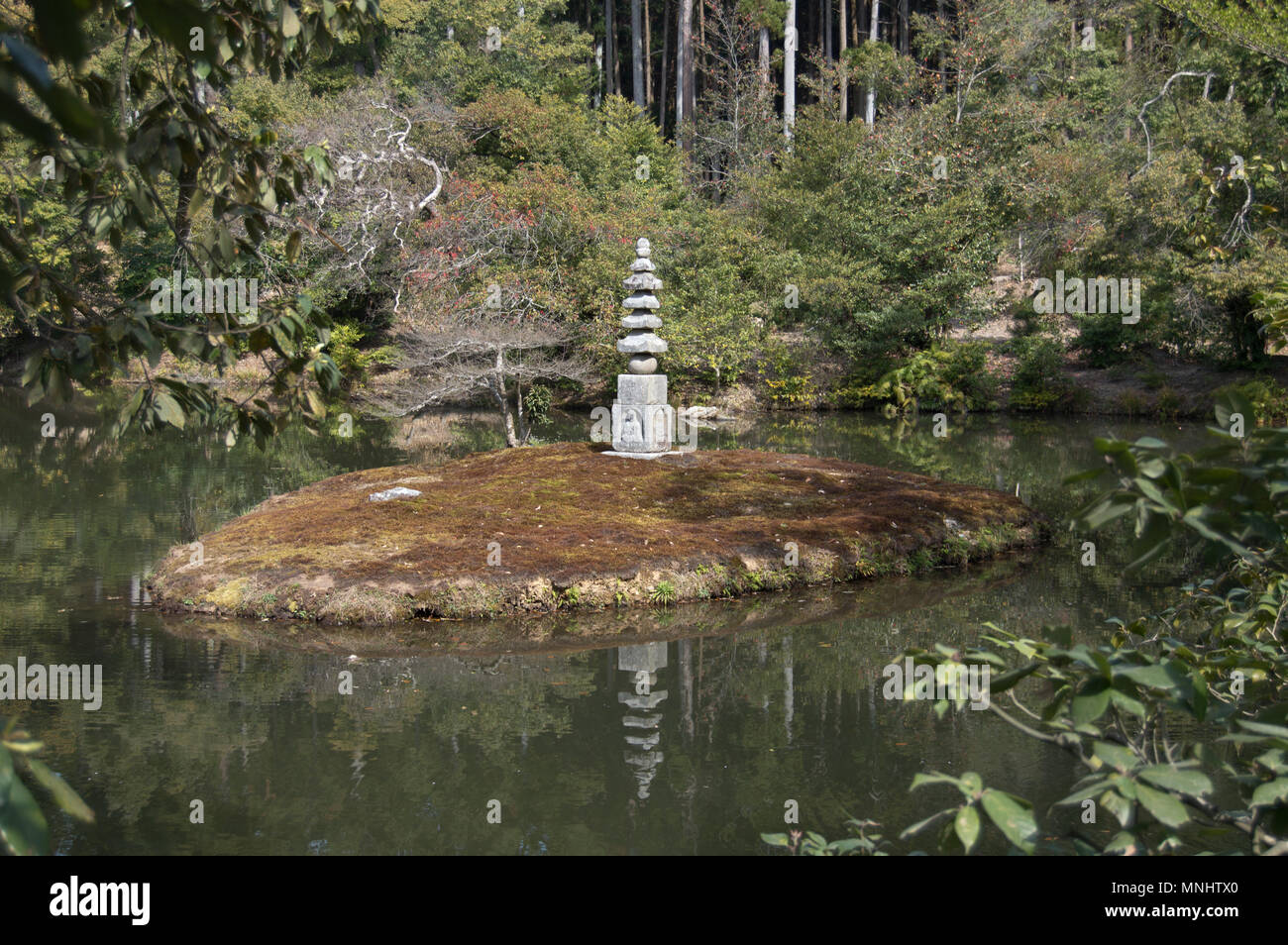 Pond at Kinkaku-ji (Temple of the Golden Pavilion), Kyoto, Japan Stock ...