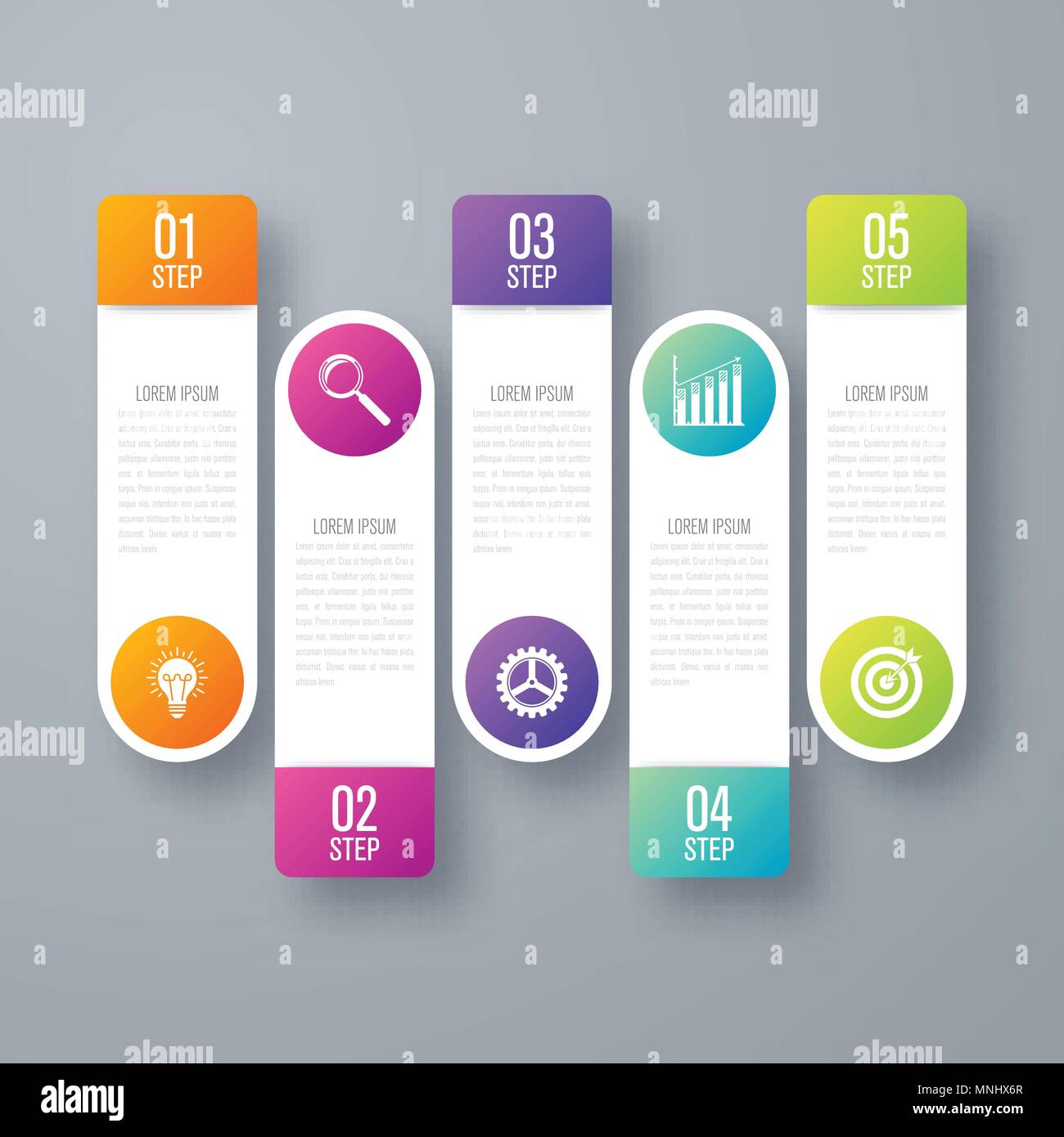 Vector illustration infographics 5 options Stock Vector Image & Art - Alamy